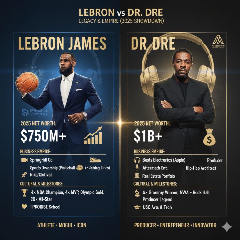 LeBron James vs Dr. Dre: Wealth, Influence & Legacy 2025